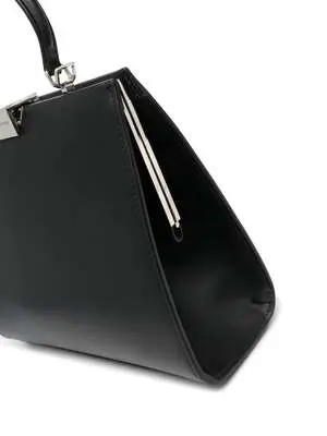 ARMARIUM Logo-plaque Leather Tote Bag - Black