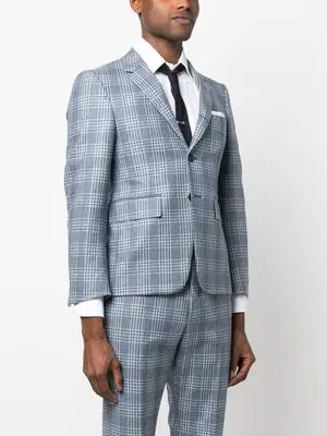 Thom Browne Check-print Wool-cashmere Suit Jacket