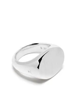 Tom Wood Ivy Sterling Signet Ring - Silver