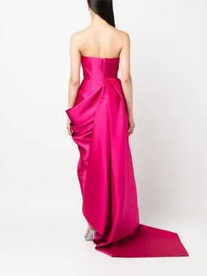 Solace London The Raya Draped Satin Gown