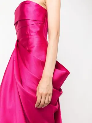 Solace London The Raya Draped Satin Gown