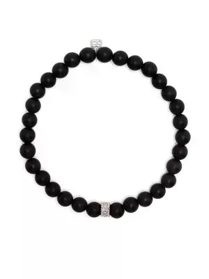 SYDNEY EVAN 14kt White Gold Beaded Bracelet - Onyx