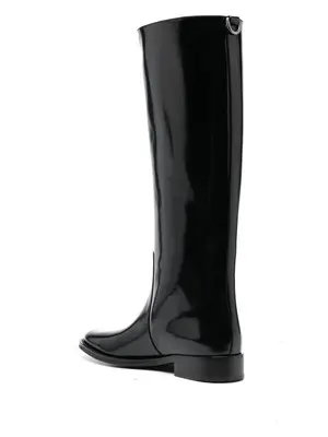 Saint Laurent Hunt 25mm Leather Boots - Black
