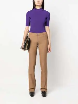 Stella McCartney High Neck Ribbed Knit Top