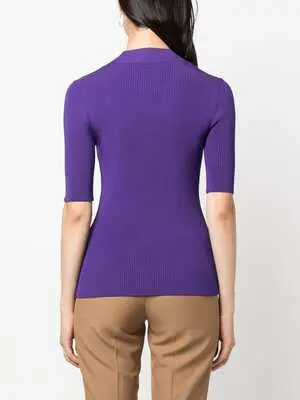 Stella McCartney High Neck Ribbed Knit Top