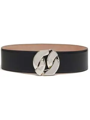 ALEXANDER MCQUEEN Chain-Link Buckle Leather Belt
