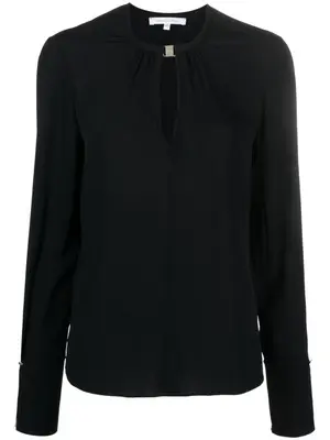 Patrizia Pepe Fly-buckle Neckline Blouse