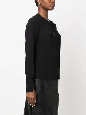 Patrizia Pepe Fly-buckle Neckline Blouse