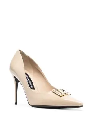 Dolce & Gabbana Logo-plaque Leather Pumps