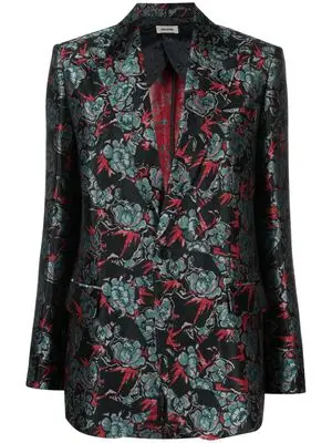 Zadig&Voltaire Floral Jacquard Single-breasted Blazer