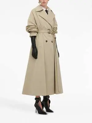 Alexander McQueen A-line Pleated Trench Coat