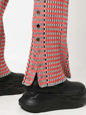 Rabanne Check-pattern Ribbed-knit Trousers
