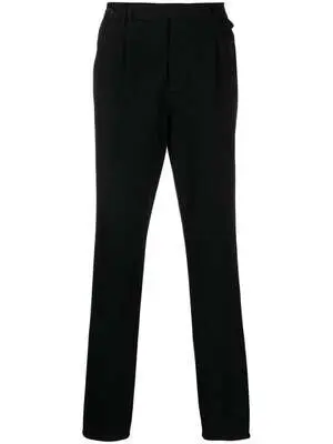 Brunello Cucinelli Pleat-detail Cotton Chino Trousers - Black