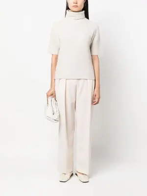 Fabiana Filippi Waffle-knit Roll-neck T-shirt