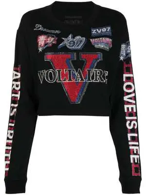 Zadig&Voltaire Iona Voltaire Cropped T-shirt - Black