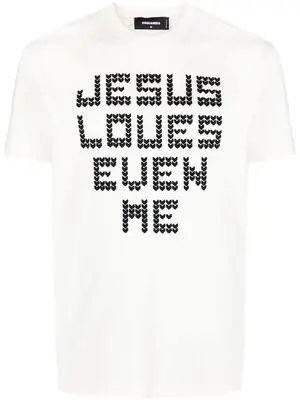 Dsquared2 Graphic-print Cotton T-shirt - White