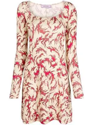 MARGHERITA MACCAPANI Maccapani Graphic-Print Jersey Minidress