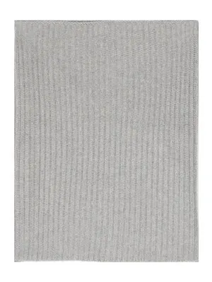 LISA YANG Ribbed-knit Cashmere Scarf - Grey
