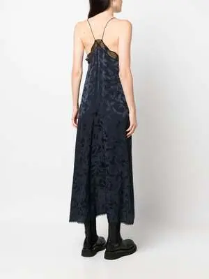 Zadig&Voltaire Risty Silk Midi Dress - Blue