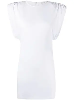 Wardrobe.NYC Sheath Gathered-detail Sleeveless Minidress