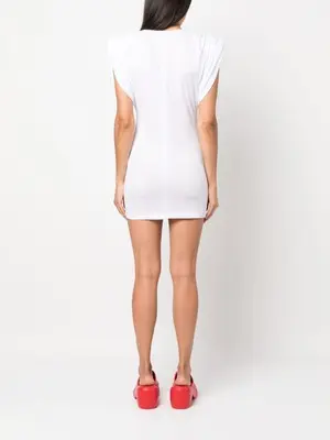 Wardrobe.NYC Sheath Gathered-detail Sleeveless Minidress