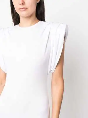 Wardrobe.NYC Sheath Gathered-detail Sleeveless Minidress