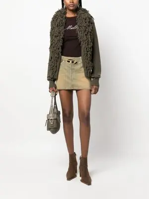 DIESEL® Oval D-buckle Denim Skirt