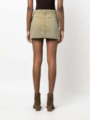DIESEL® Oval D-buckle Denim Skirt