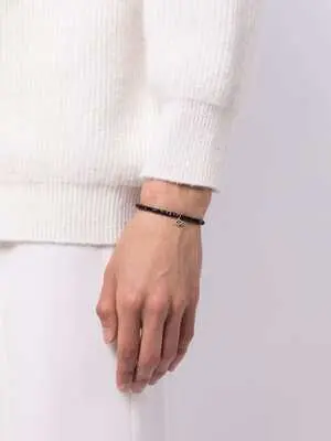 SYDNEY EVAN 14kt Yellow Gold Onyx Beaded Bracelet