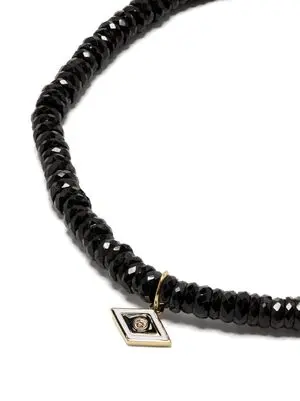 SYDNEY EVAN 14kt Yellow Gold Onyx Beaded Bracelet