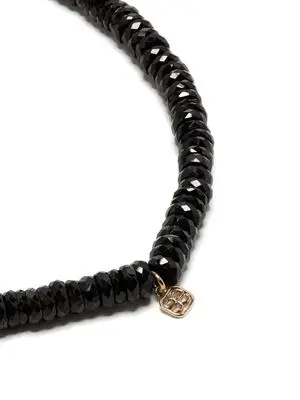 SYDNEY EVAN 14kt Yellow Gold Onyx Beaded Bracelet