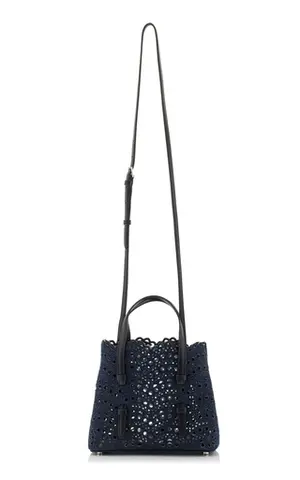 Alaïa Mina Laser-cut Denim Top Handle Bag