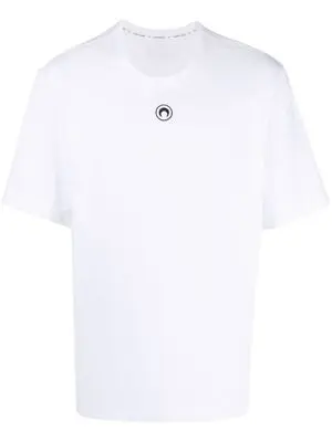 MARINE SERRE Crescent Moon-print T-shirt - White