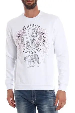 Versace Brushed Fleece Sweatshirt - White