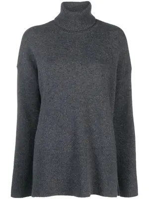 P.a.r.o.s.h Mélange-effect Roll-neck Jumper - Grey