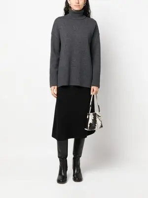 P.a.r.o.s.h Mélange-effect Roll-neck Jumper - Grey