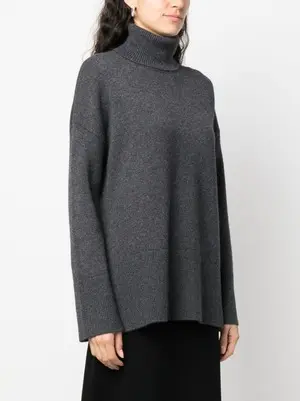 P.a.r.o.s.h Mélange-effect Roll-neck Jumper - Grey