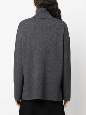 P.a.r.o.s.h Mélange-effect Roll-neck Jumper - Grey