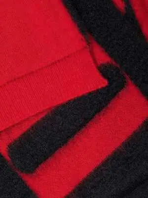 LANVIN Brushed Intarsia-knit Scarf