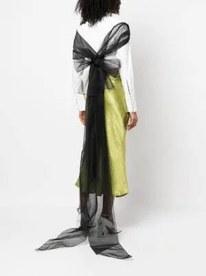 MAISON MARGIELA Bow-detail Tulle Stole