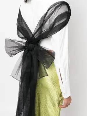 MAISON MARGIELA Bow-detail Tulle Stole