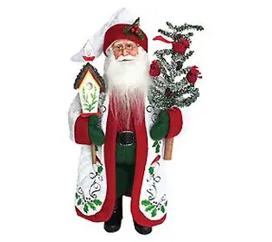 SANTA'S WORKSHOP 16' Cardinals And Holly Claus - One-color