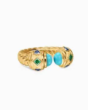 David Yurman Renaissance Ring - Turquoise/tsavorite