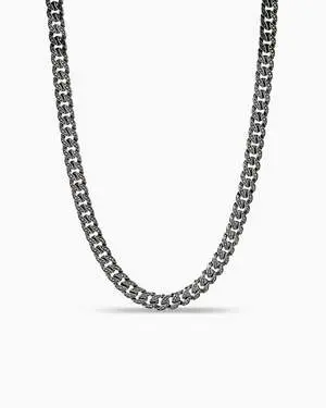 David Yurman David Yurman Curb Chain Necklace With Diamonds Black Diamond