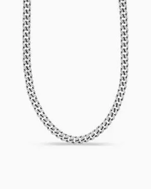 David Yurman Curb Chain Necklace With Diamonds - Diamond