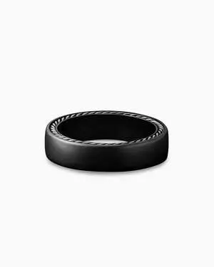 David Yurman Streamline® Band Ring In Black Titanium - Titanium/black Rhodium