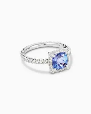 David Yurman Petite Chatelaine® Pavé Bezel Ring - Tanzanite