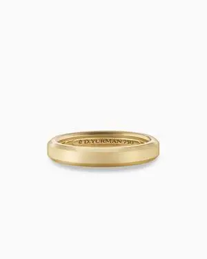 David Yurman 18k Yellow Gold Beveled Band Ring - All 18k Yellow Gold