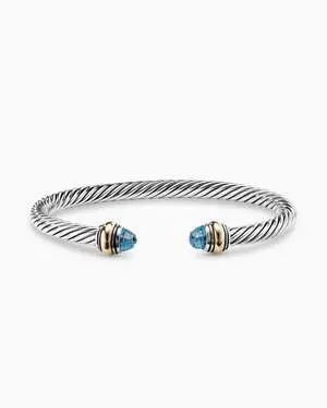 David Yurman David Yurman Classic Cable Turquoise Bracelet Blue Topaz