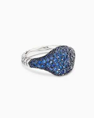 David Yurman Pavé Pinky Ring - Sapphire